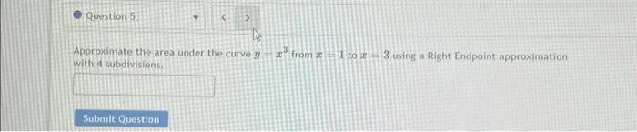 Solved Approxinate the area under the curve y=x3 from x=1 to | Chegg.com