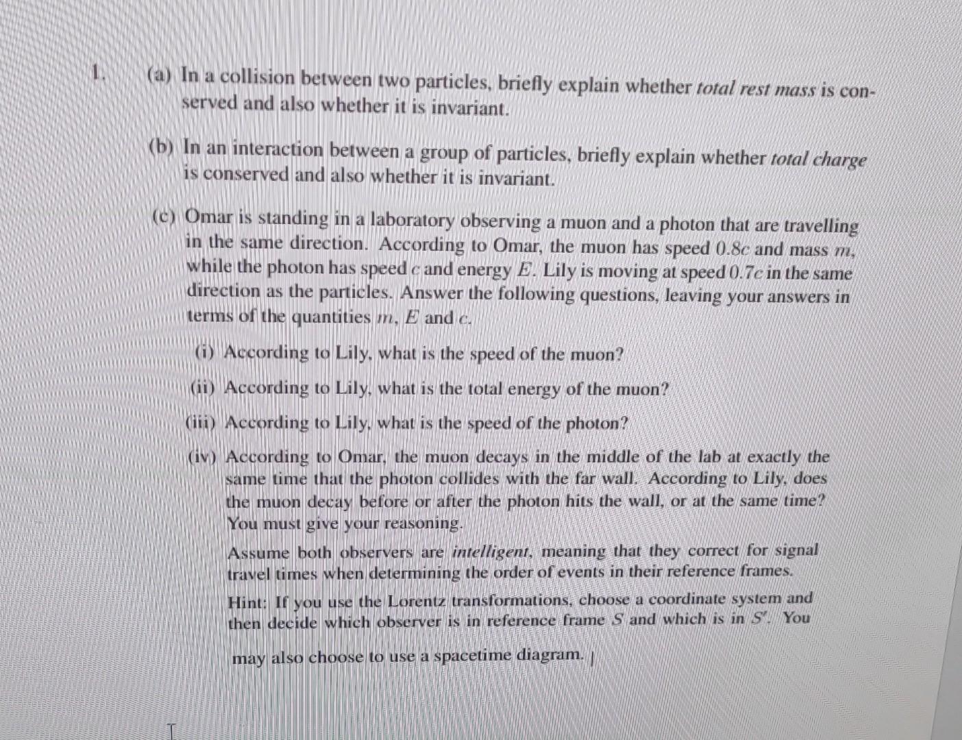Solved (a) In a collision between two particles, briefly | Chegg.com
