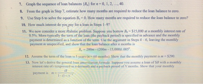 Solved Guided Project 45: The mathematics of loans Topics | Chegg.com