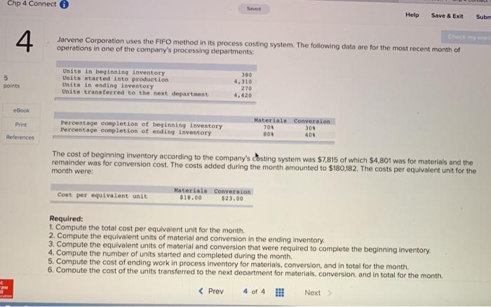 Solved Chp 4 Connect Help Save & Exit Subm 4 Jarvene | Chegg.com