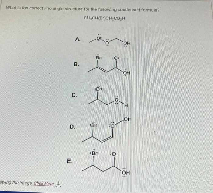 Solved What is the correct line-angle structure for the | Chegg.com