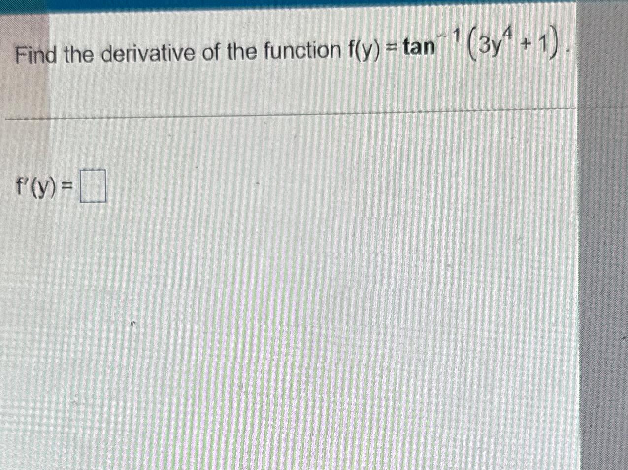 Solved Find the derivative of the function | Chegg.com