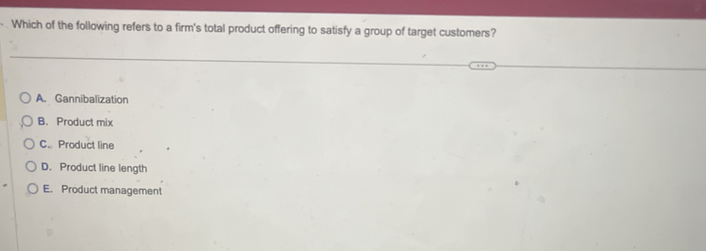 Solved Which of the following refers to a firm's total | Chegg.com