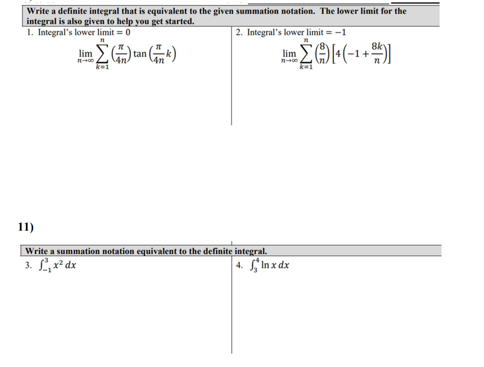Solved Write a definite integral that is equivalent to the | Chegg.com