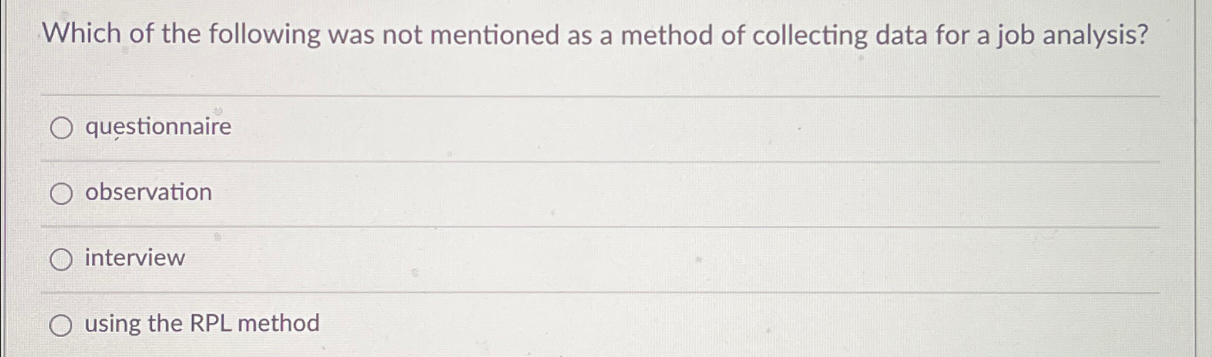 Solved Which of the following was not mentioned as a method | Chegg.com