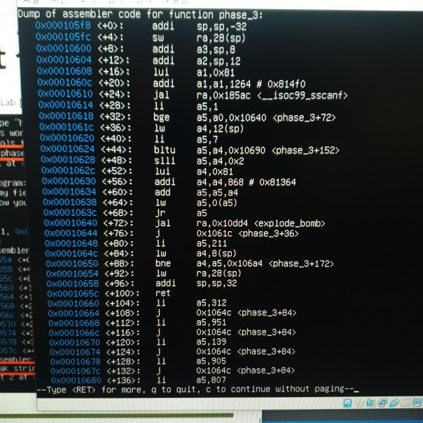 Add Dump Of Assembler Code For Function Phase3