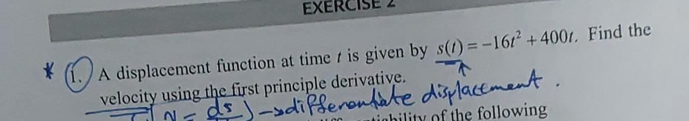 Solved A displacement function at time t ﻿is given by | Chegg.com