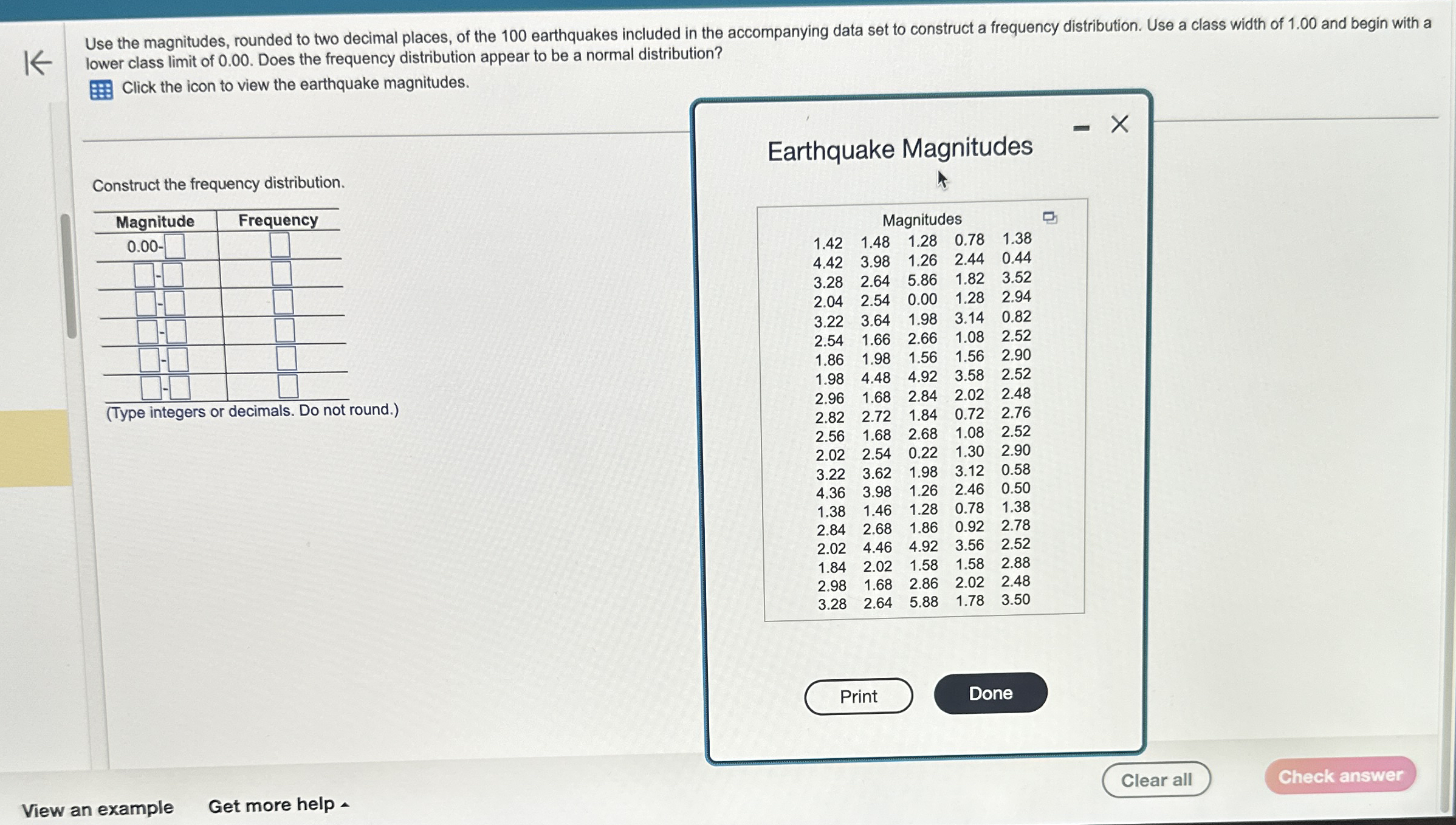 Solved Use the magnitudes, rounded to two decimal places, of | Chegg.com