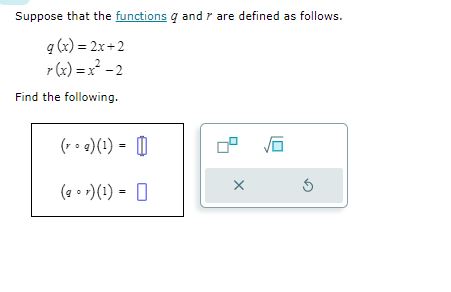 Solved Suppose that the functions q ﻿and r ﻿are defined as | Chegg.com