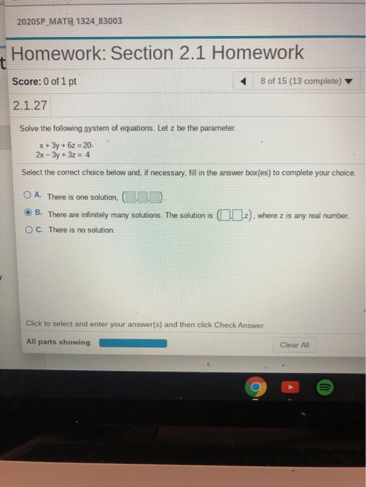 Solved 2020SP_MATH 1324_83003 Homework: Section 2.1 Homework | Chegg.com