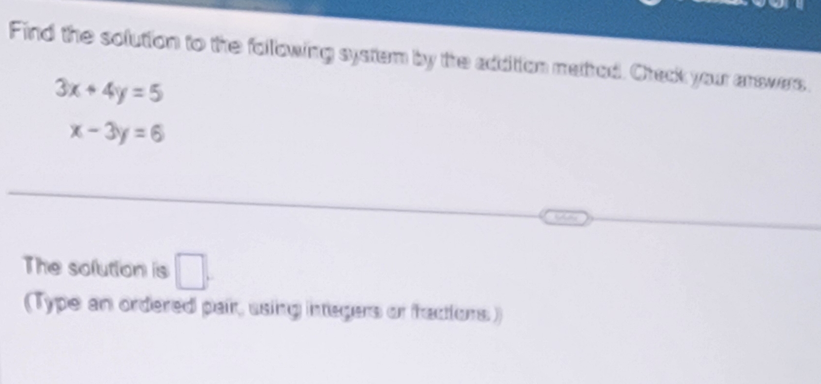 Solved Find the solution to the foilowirg system by the | Chegg.com