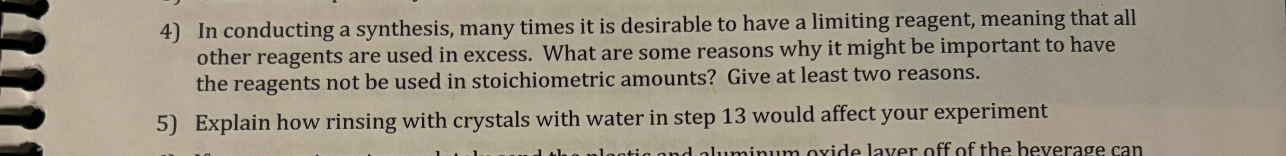 Solved In conducting a synthesis, many times it is desirable | Chegg.com