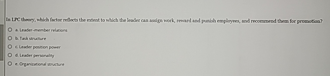 Solved In LPC theory, which factor reflects the extent to | Chegg.com