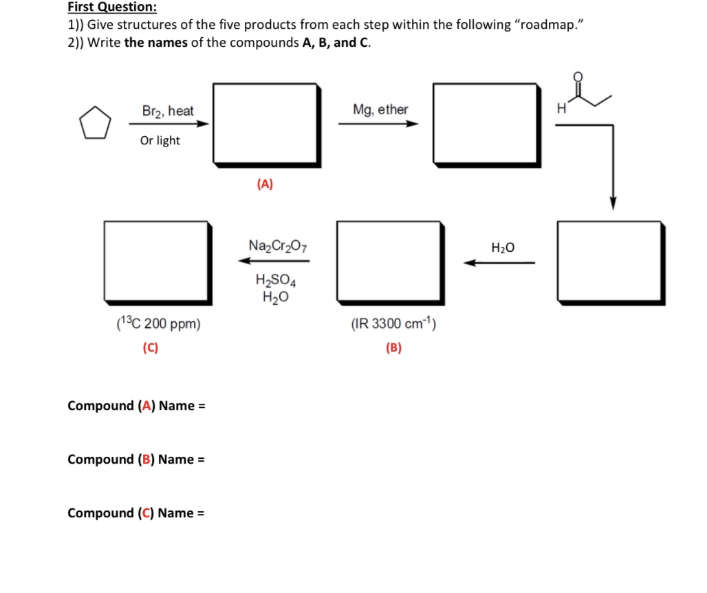 Solved First Question:) ﻿Give structures of the five | Chegg.com