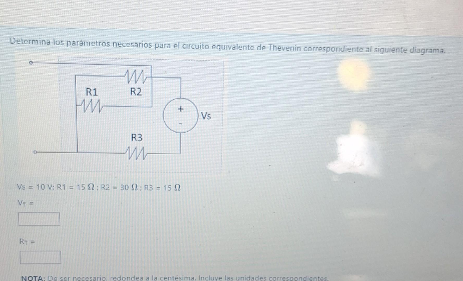 Solved Determina los parámetros necesarios para el circuito | Chegg.com