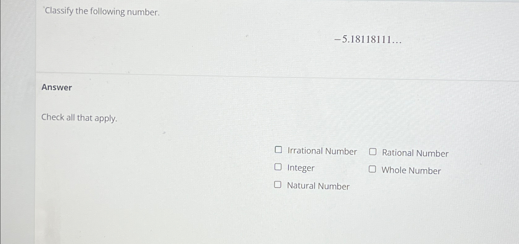 Solved 'Classify the following | Chegg.com