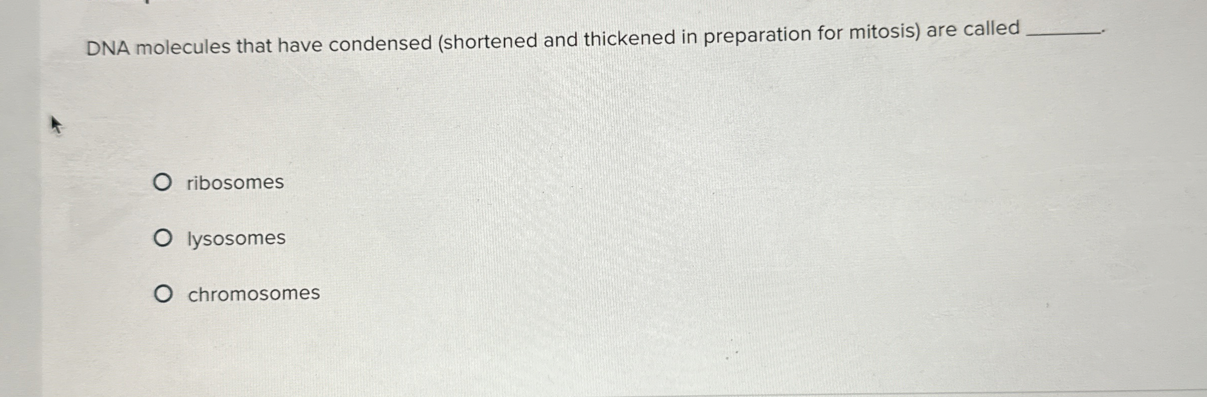 Solved DNA molecules that have condensed (shortened and | Chegg.com
