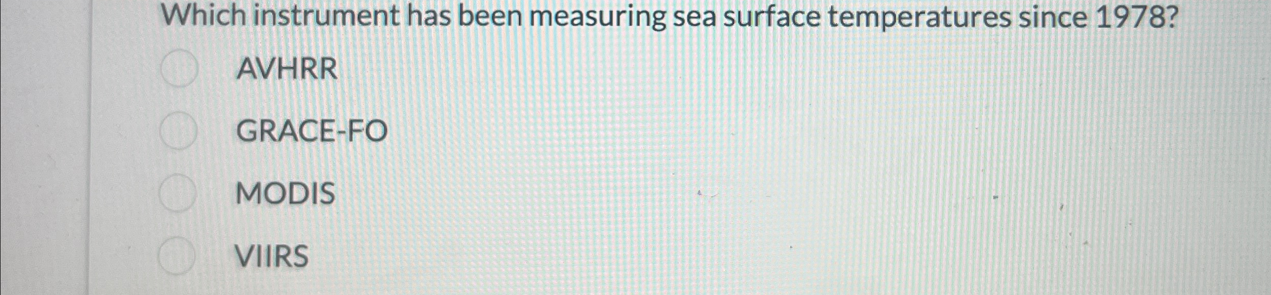 Solved Which instrument has been measuring sea surface | Chegg.com