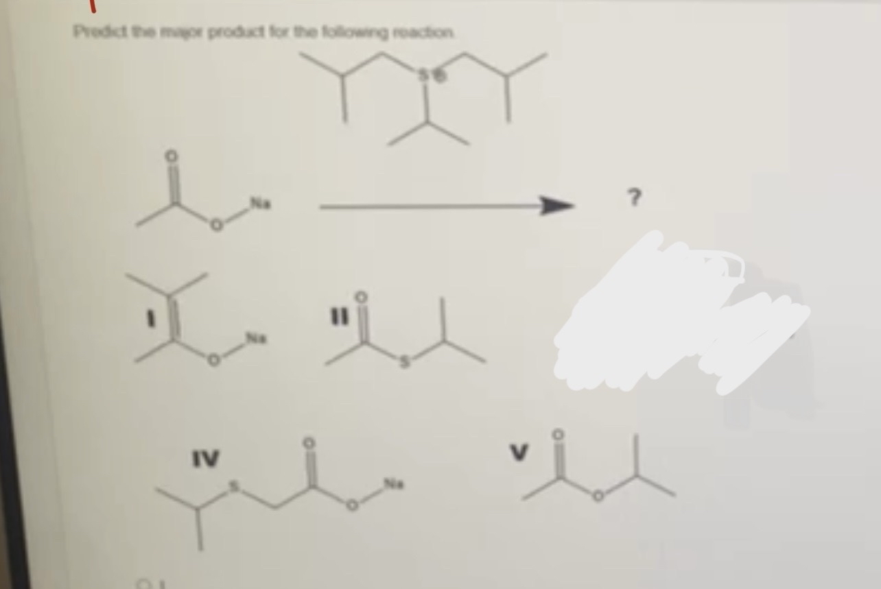 Solved Predict the major product for the following reaction | Chegg.com