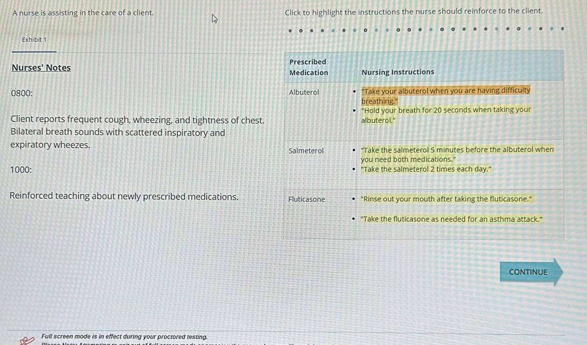 Solved A nurse is assisting in the care of a client.Exhibit | Chegg.com