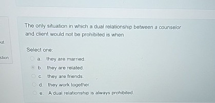 Solved The only situation in which a dual relationship | Chegg.com