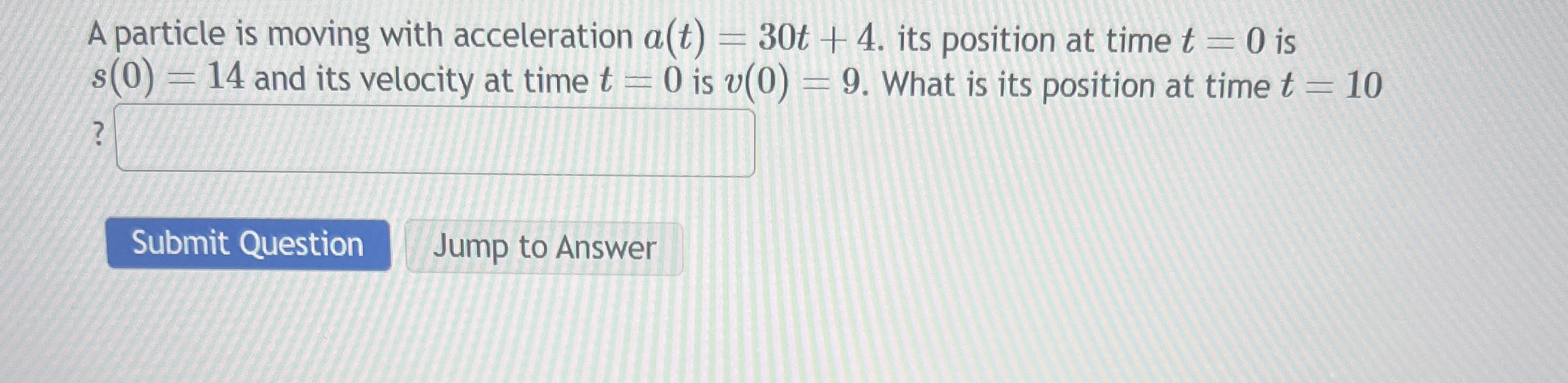 Solved A particle is moving with acceleration a(t)=30t+4. | Chegg.com