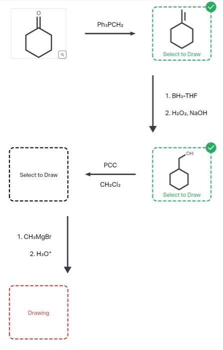Solved Ph3PCH2 (a) Select to Draw 1. BH3−THF 2. H2O2,NaOH | Chegg.com
