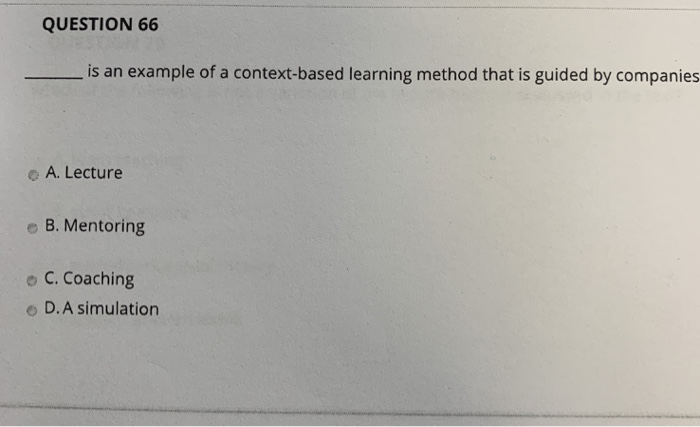 Solved QUESTION 66 _ is an example of a context-based | Chegg.com