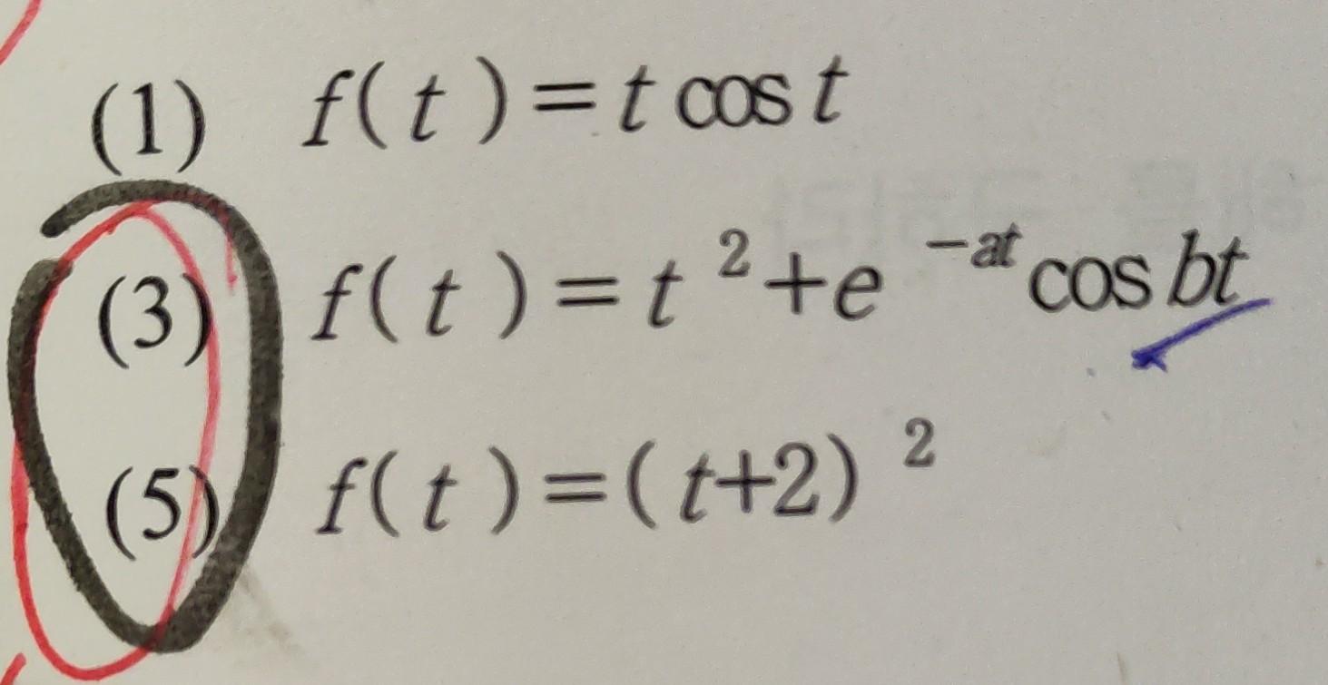Solved 2.4 : Find the Laplace transform functions of the | Chegg.com
