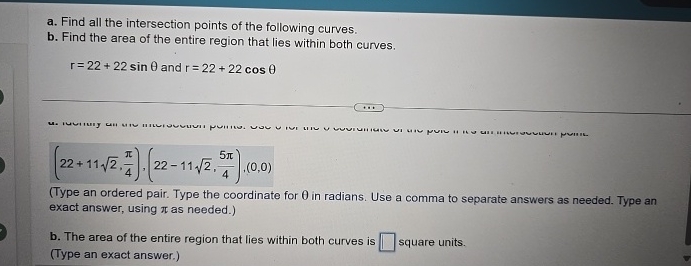Solved a. ﻿Find all the intersection points of the following | Chegg.com