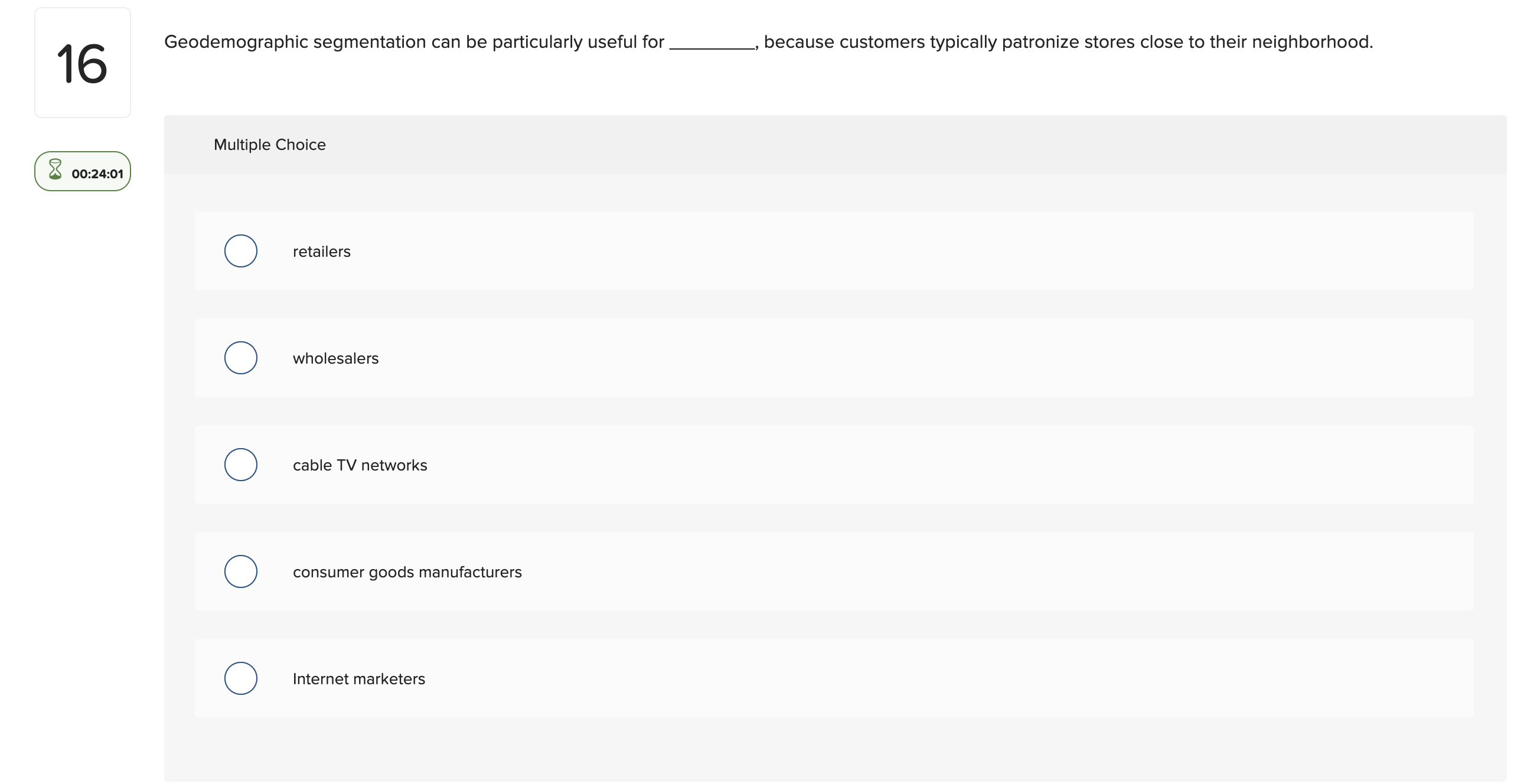 Solved 16Geodemographic segmentation can be particularly | Chegg.com