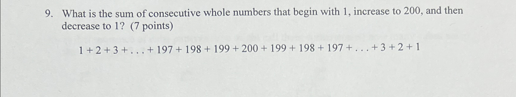 Solved What is the sum of consecutive whole numbers that | Chegg.com