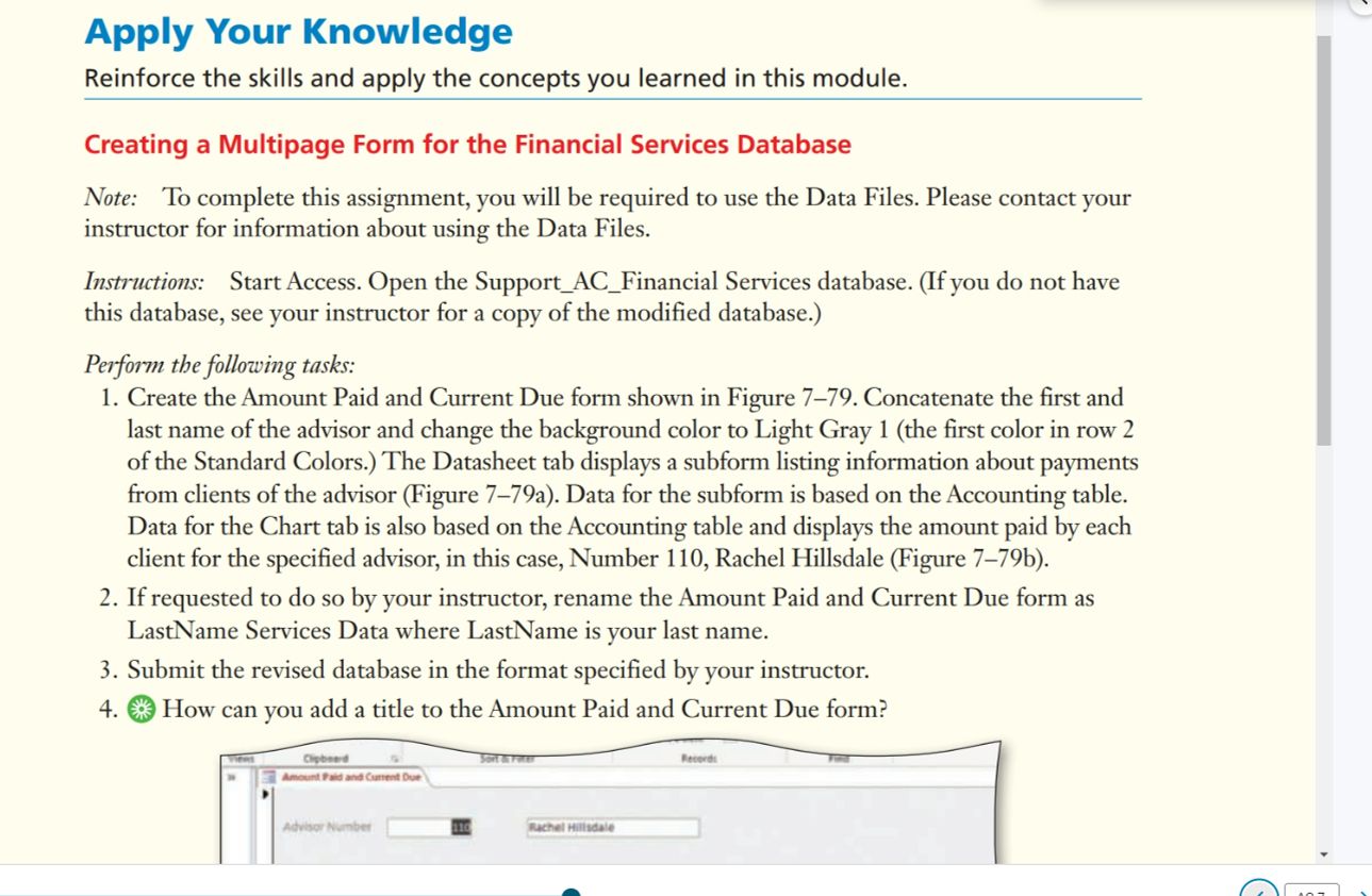 Solved Apply Your KnowledgeReinforce the skills and apply | Chegg.com