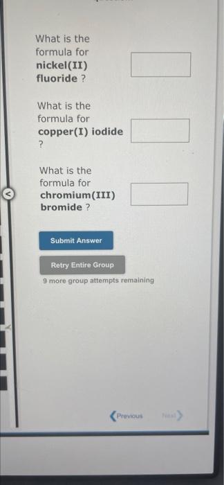 Solved What is the name of the compound with the formula Fes | Chegg.com
