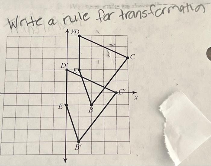 Write a rule for transformation YAN'S AYD D E" ES B' | Chegg.com