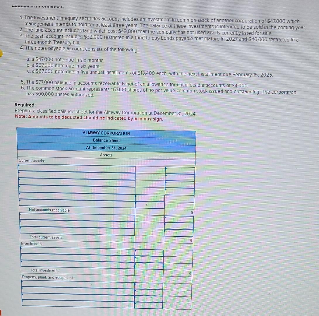 Solved Problem 3-3 (Algo) Balance sheet preparation [LO3-2, | Chegg.com