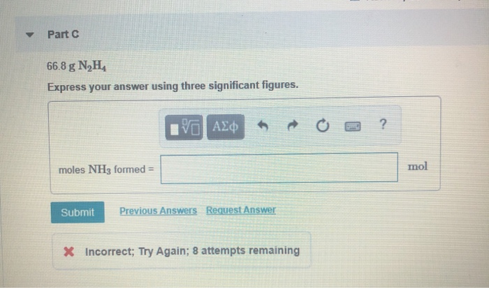 Solved Calculate how many moles of NH3 form when each | Chegg.com