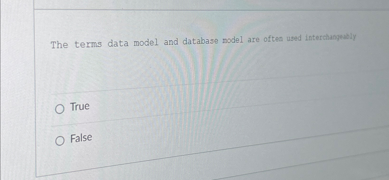 Solved The terms data model and database model are often | Chegg.com