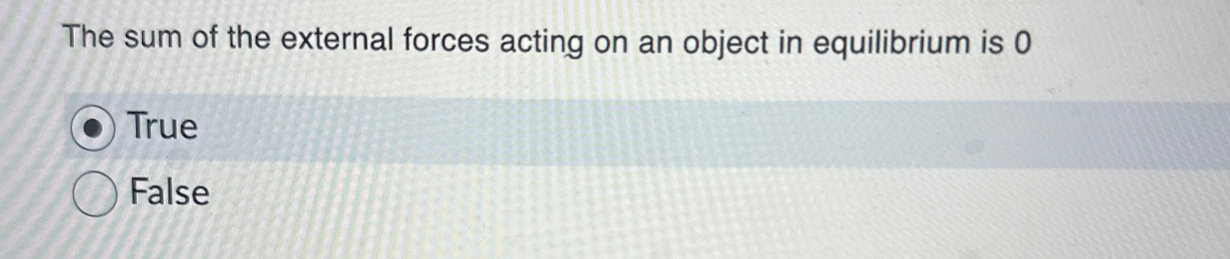 Solved The sum of the external forces acting on an object in | Chegg.com