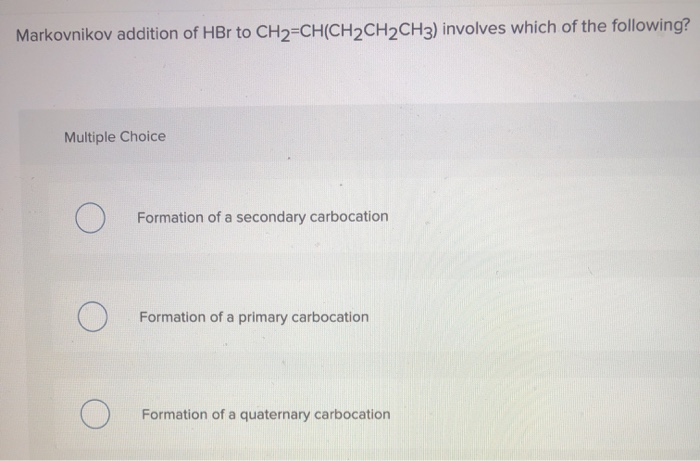 Solved What is the major product of the... What is the major | Chegg.com