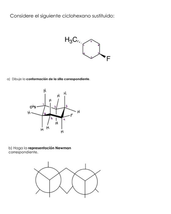 Solved Considere el siguiente ciclohexano sustituido: a) | Chegg.com