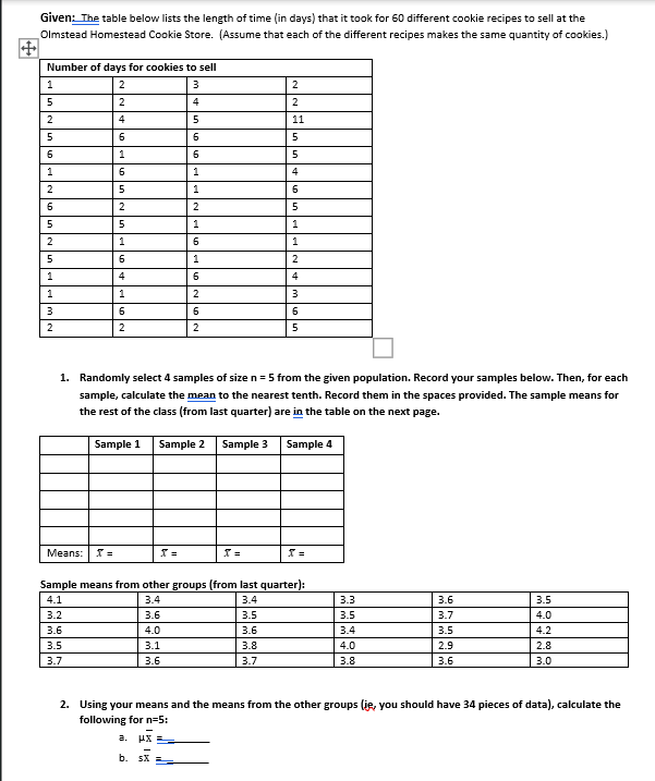 Solved Given: The table below lists the length of time (in | Chegg.com