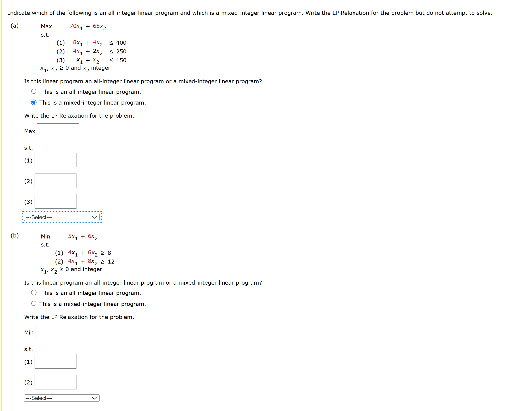 Solved Indicate which of ﻿the following is an ﻿all-integer | Chegg.com