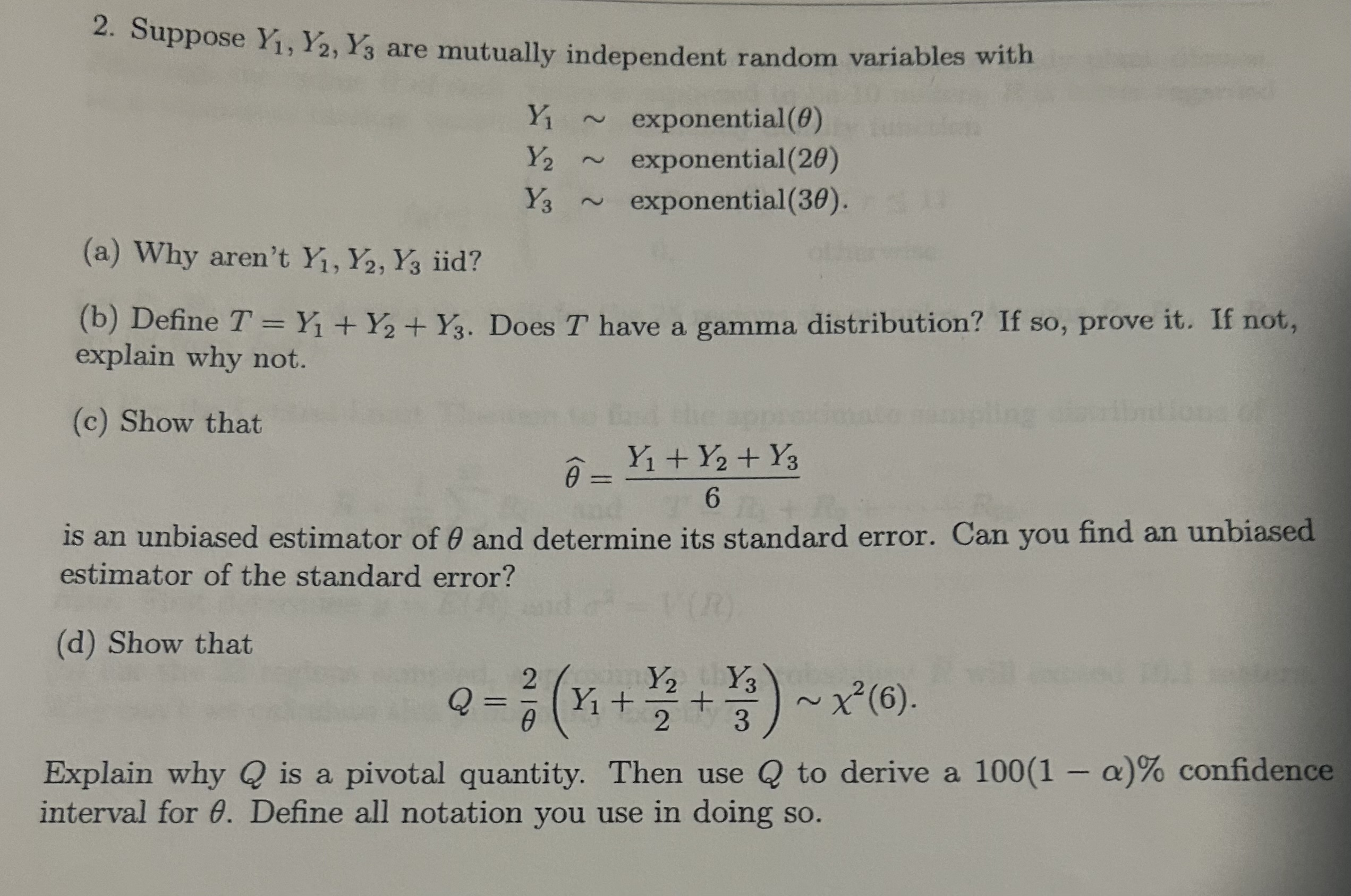 Solved Suppose Y1,Y2,Y3 ﻿are mutually independent random | Chegg.com