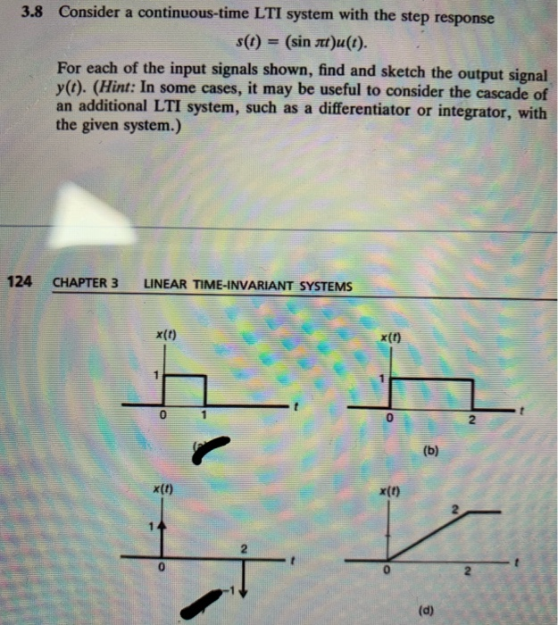 Solved 3.8 Consider a continuous-time LTI system with the | Chegg.com