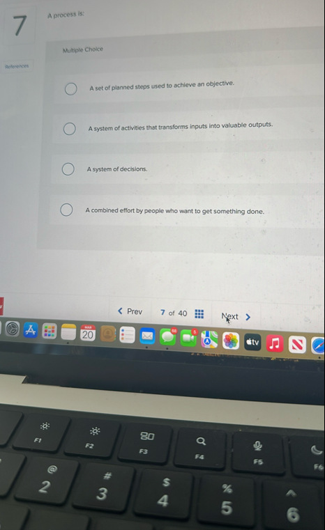 Solved 7 ﻿A process is:Multiple ChoiceAvtewercesA set of | Chegg.com
