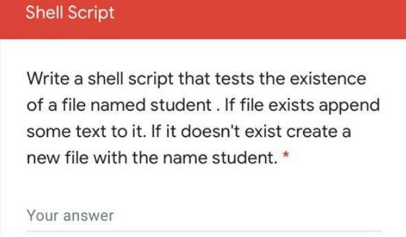 Solved Shell Script Write A Shell Script That Tests The