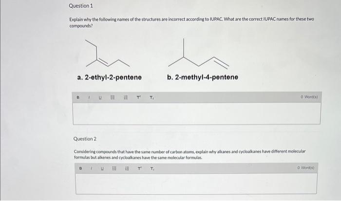 Solved Explain why the following names of the structures are | Chegg.com