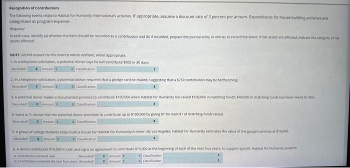 Solved Recognition of Contributions The followerz events | Chegg.com