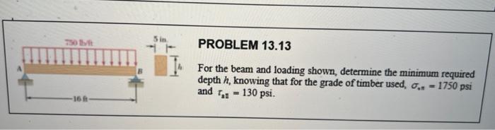 Solved For the beam and loading shown, determine the minimum | Chegg.com